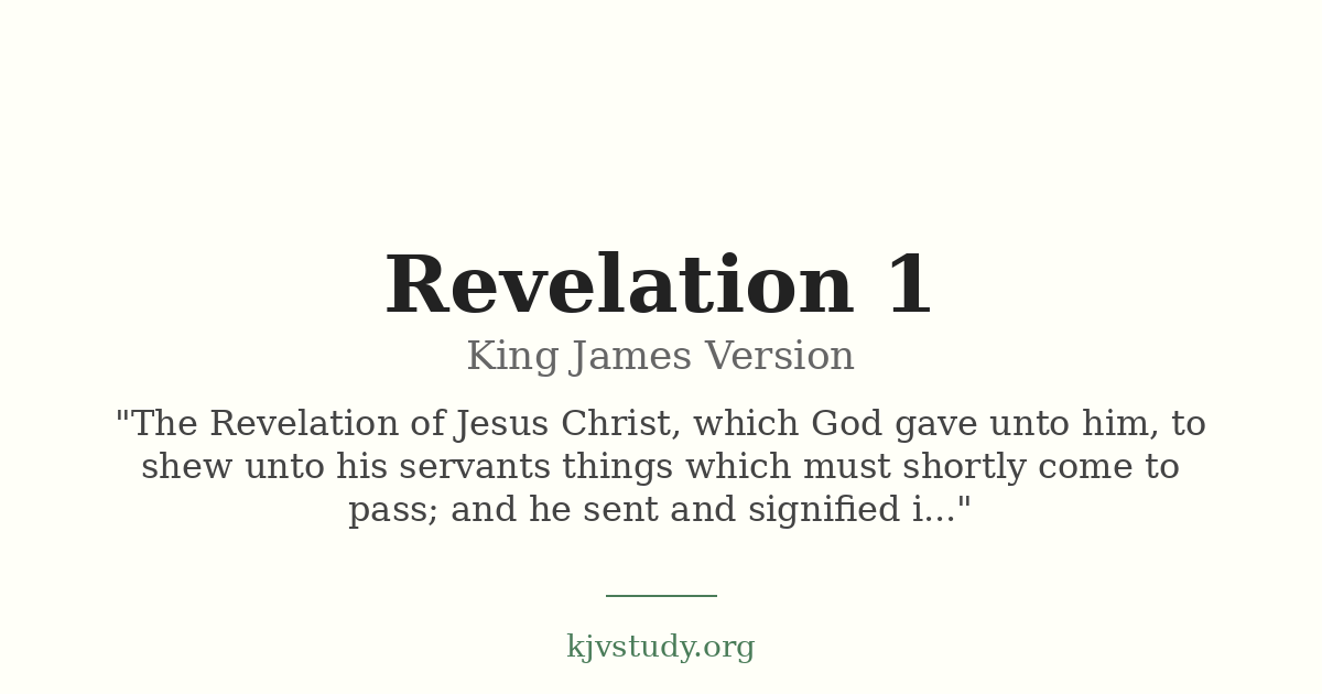 Revelation 1 - KJV Bible